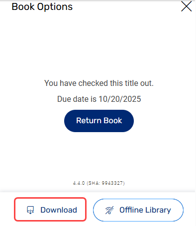Download an eBook to read offline from a browser